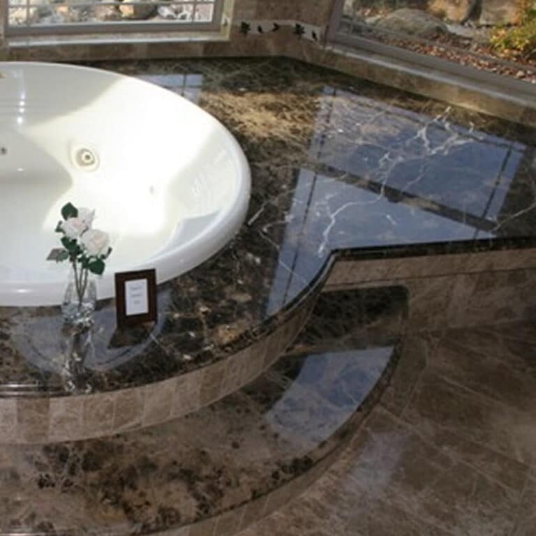 Dark Emperador Polished Marble - Authentic Stone
