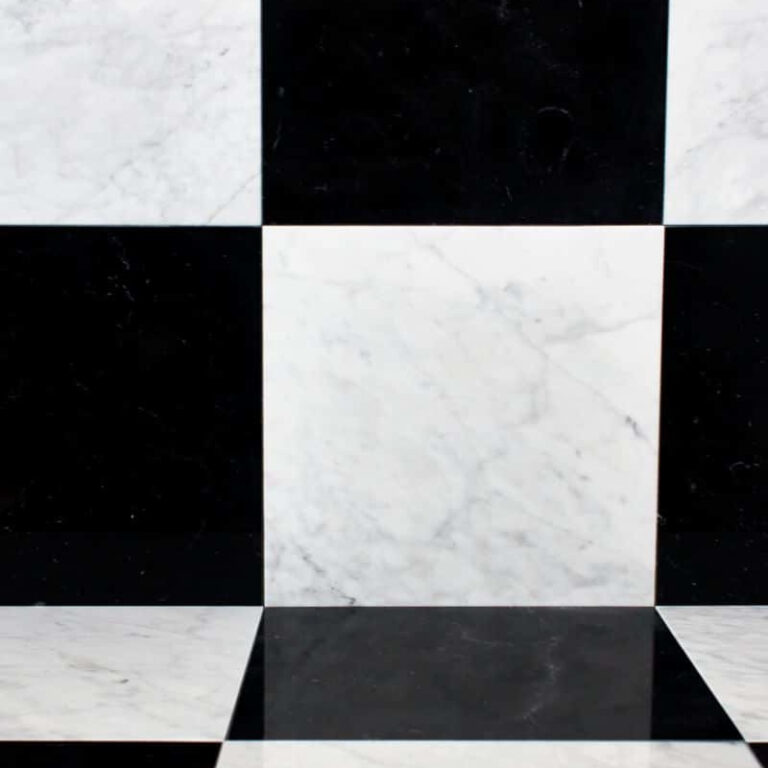 Nero Marquina- Calacatta Royal Chequerboard Polished Marble Tiles - Authentic Stone