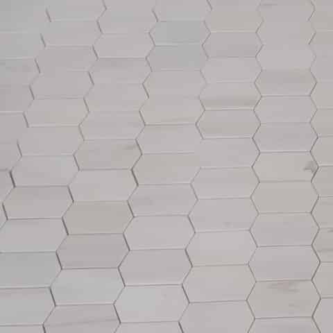 Silver Beige Honed Marble Mini Picket Mosaic - Authentic Stone