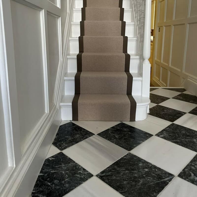 Di Scacchi Chequerboard Tumbled Marble Tiles - Authentic Stone