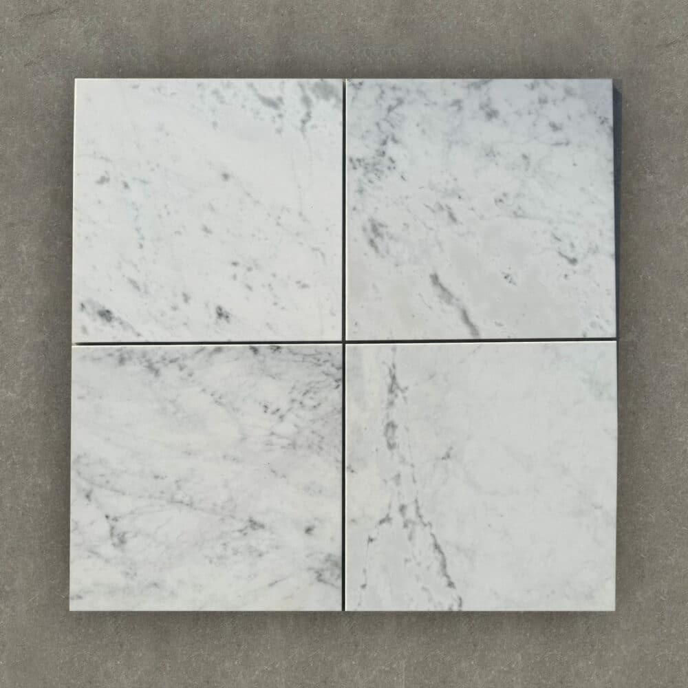 Bianco Carrara Honed Marble - Authentic Stone