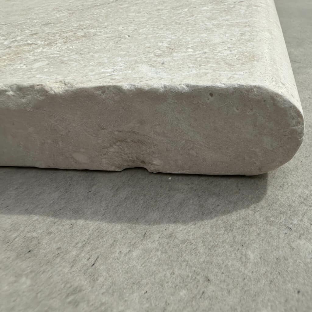 Jerusalem Ivory Tumbled Single Bullnose Limestone Pool Coping ...